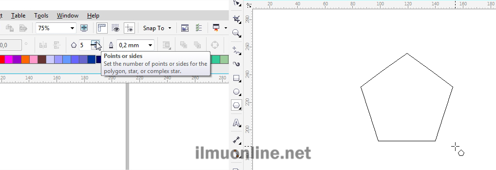 √ Cara Membuat Segi Lima, Segitiga dan Segi Banyak di Coreldraw